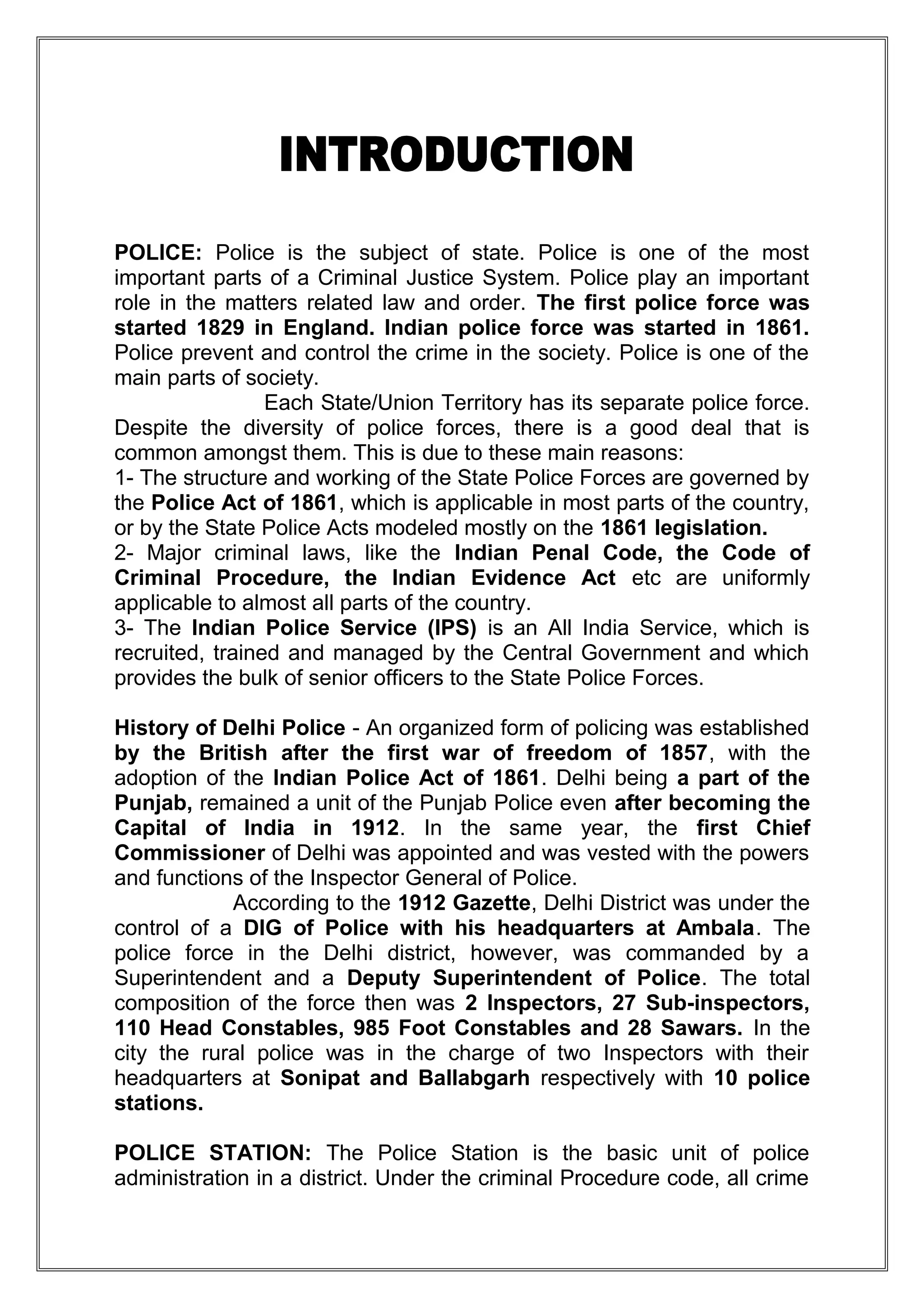 Police station report | DOC