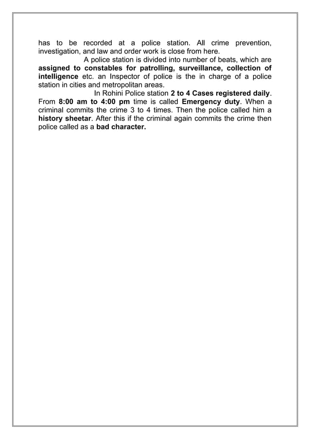 Police station report | DOC