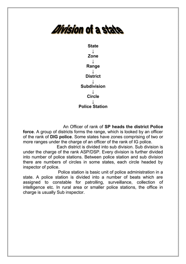 Police station report | DOC