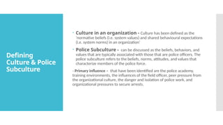 Police Subculture, Corruption & Bangladesh Police.pptx