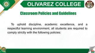 POLICIES AND GUIDELINES.pptx , Class Orientation | PPTX