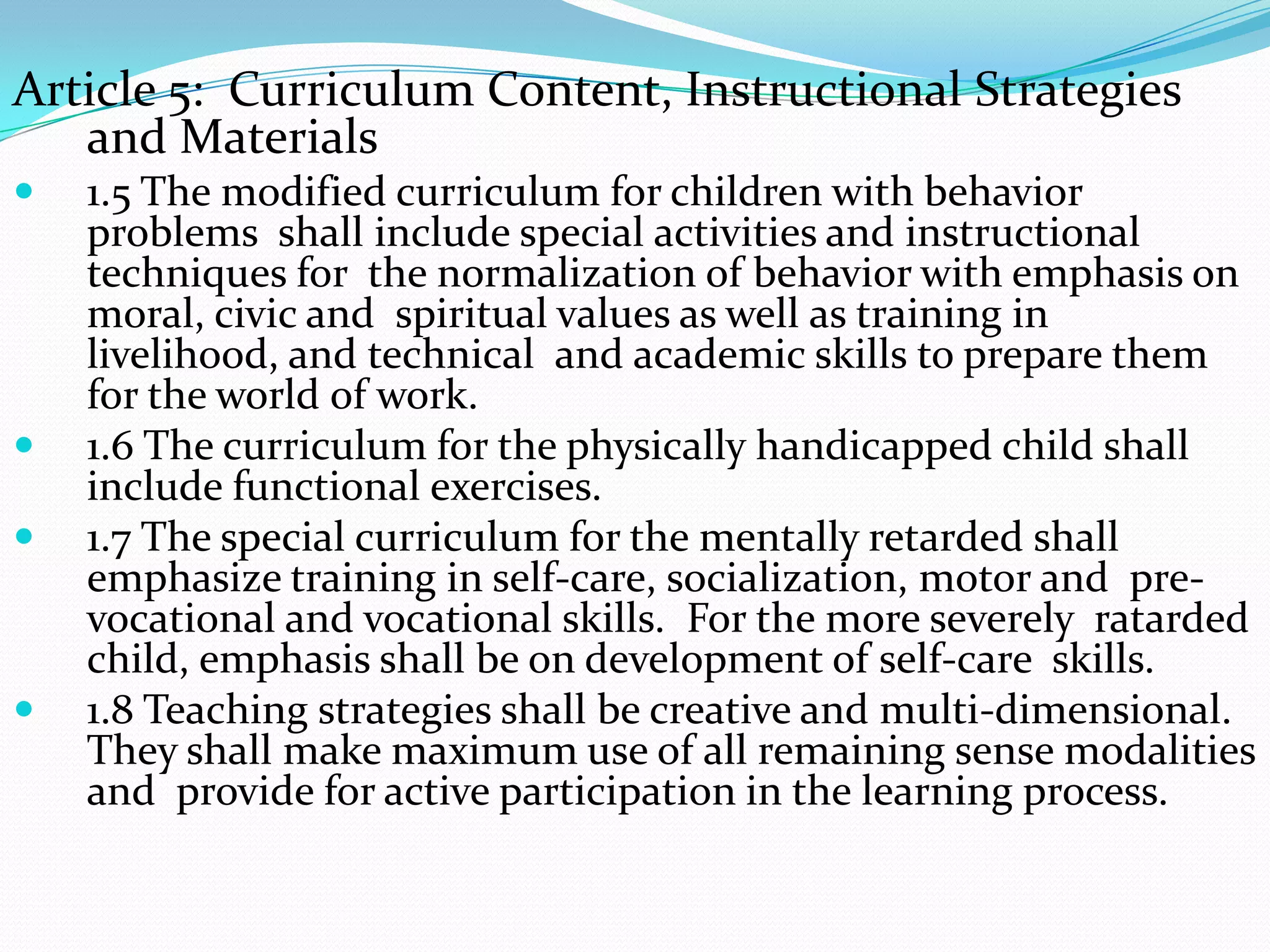 Policies and Guidelines of Special Education in the Philippines | PPTX