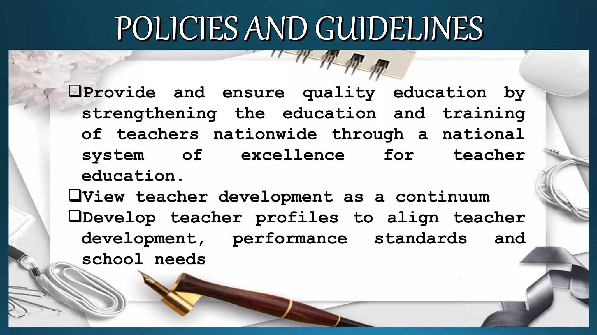 Policies and Guidelines on Education | PPTX