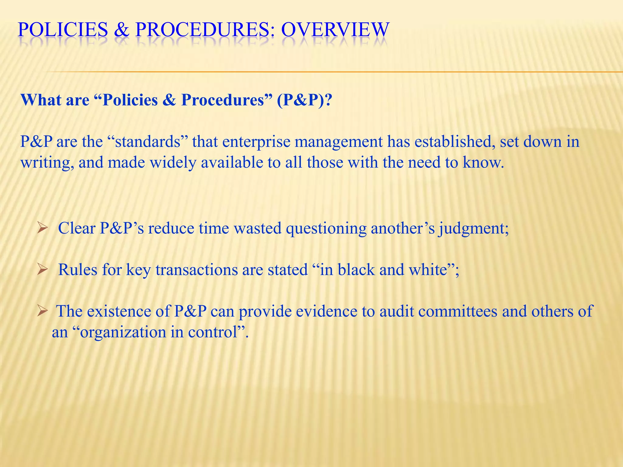 Policies And Procedures | PDF