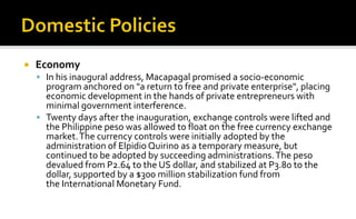 Policies and programs of philippine presidents | PPTX