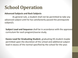 Policies for private schools | PPTX