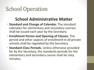 Policies for private schools | PPTX