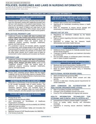 POLICIES, GUIDELINES AND LAWS IN NURSING INFORMATICS .pdf