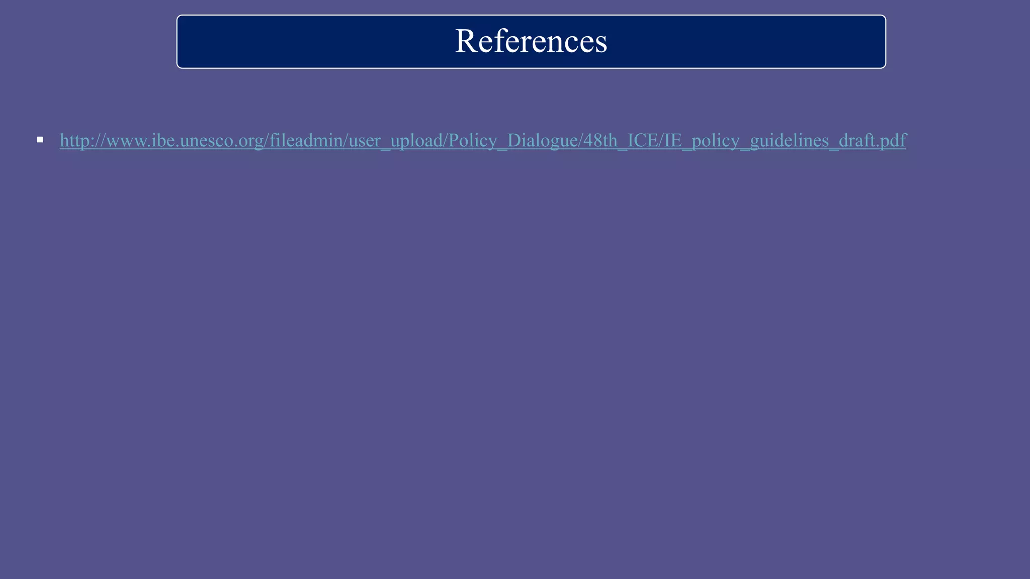 Policies Guidelines on Inclusive Education, UNESCO 2009 | PDF