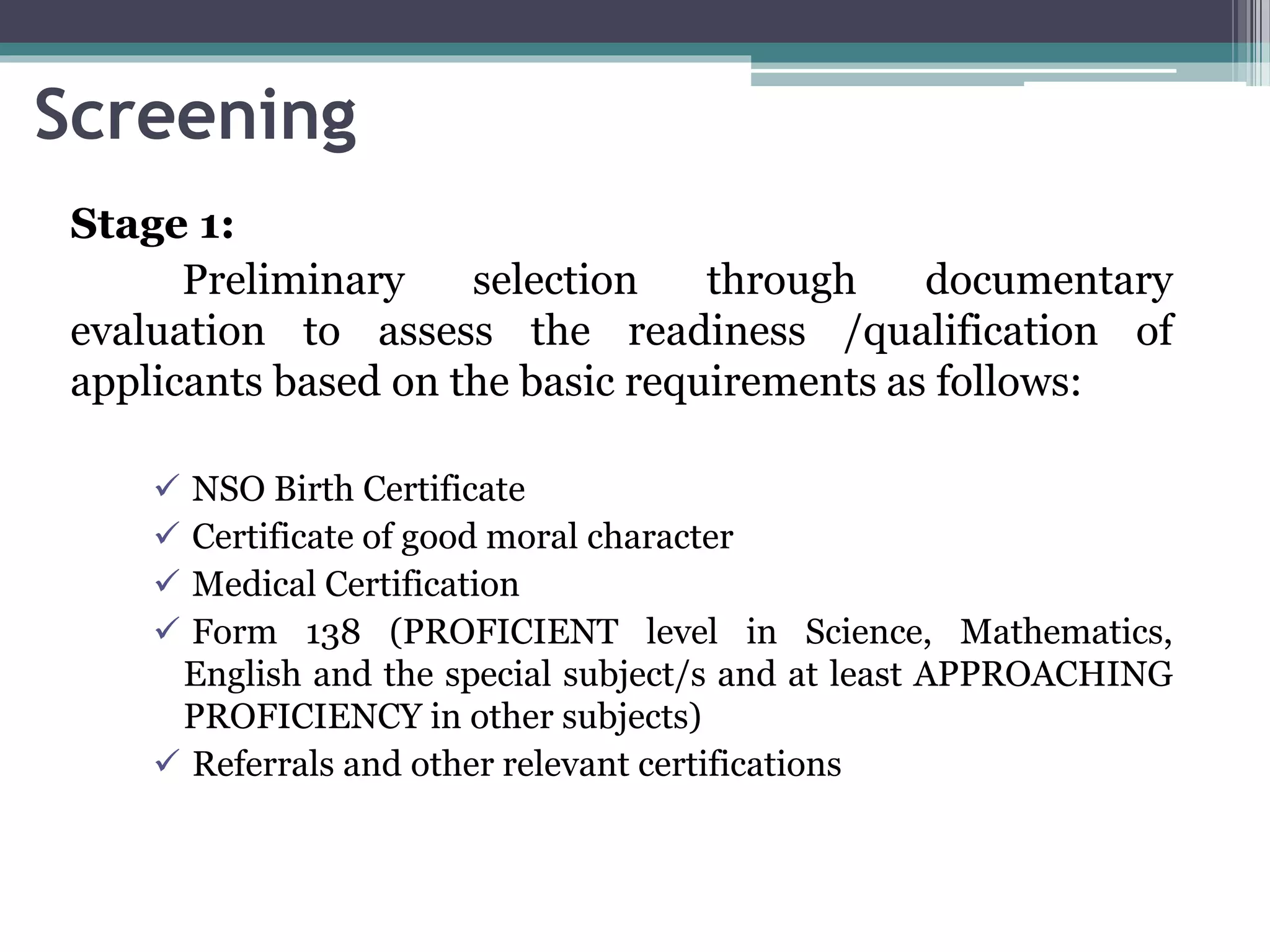 Policies on implementation of ste | PDF