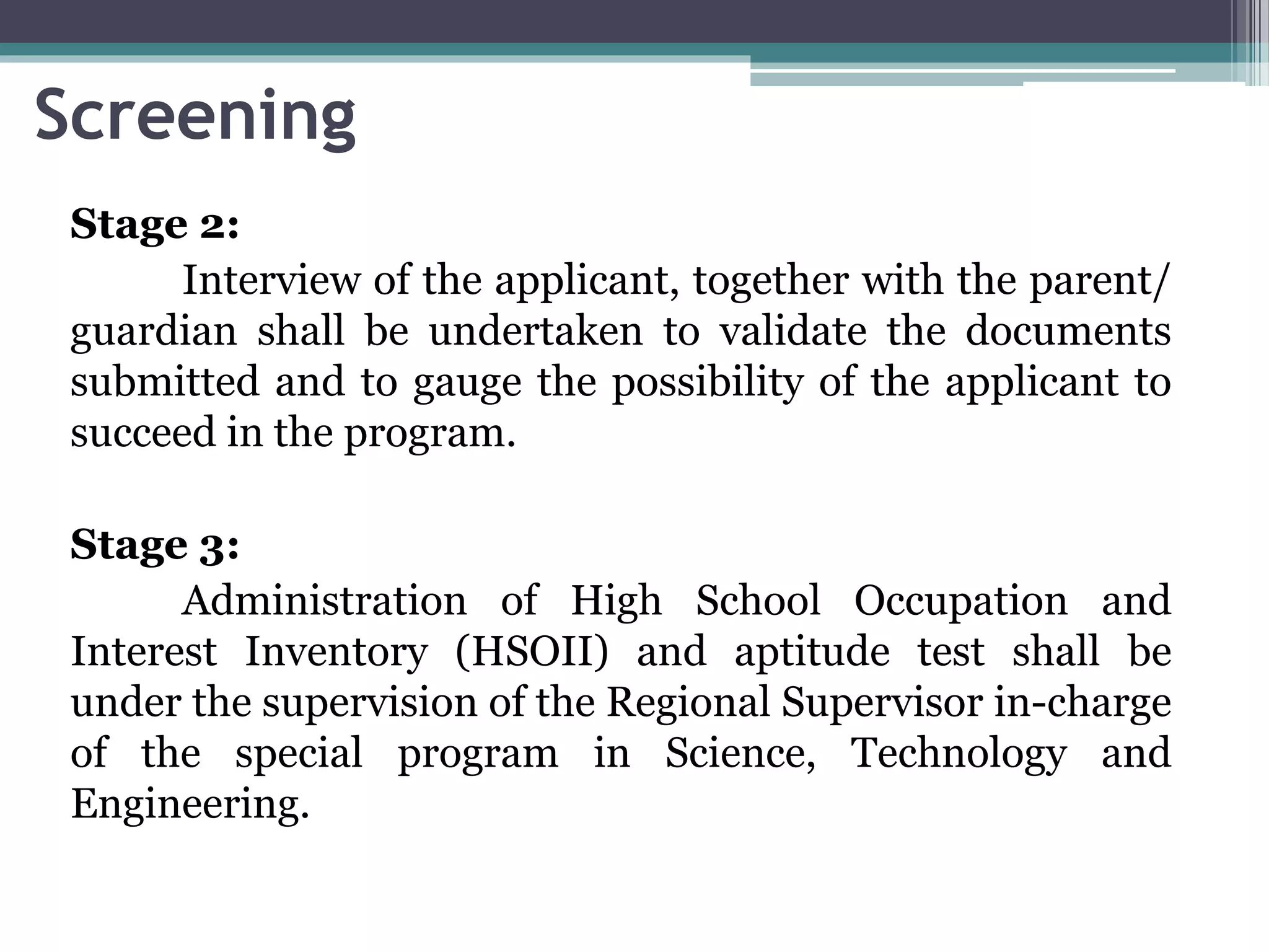 Policies on implementation of ste | PDF