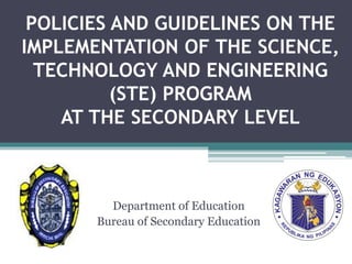 Policies on implementation of ste | PDF