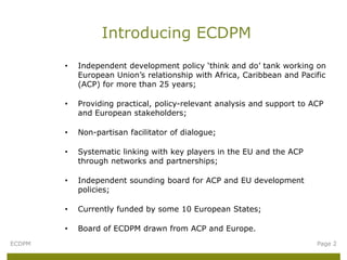 Policies principles and processes under the eu agenda for change | PPT