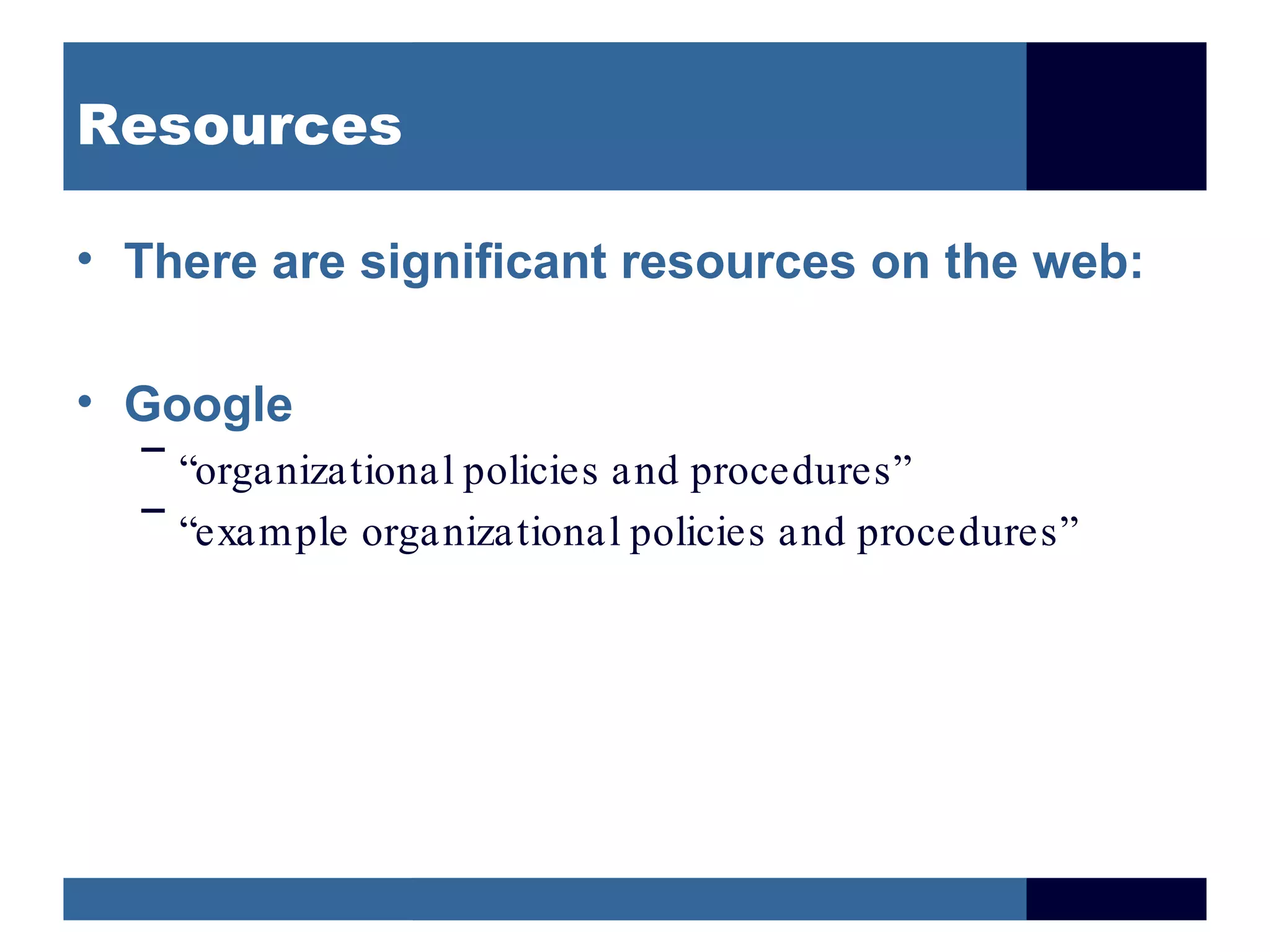 Policies & Procedures | PPT