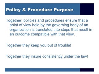Policies & Procedures | PPT