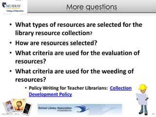 Policies & procedures: Developing Library Collection Policies | PPTX ...