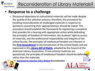 Policies & procedures: Developing Library Collection Policies | PPTX ...