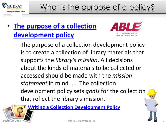 Policies & procedures: Developing Library Collection Policies | PPTX ...