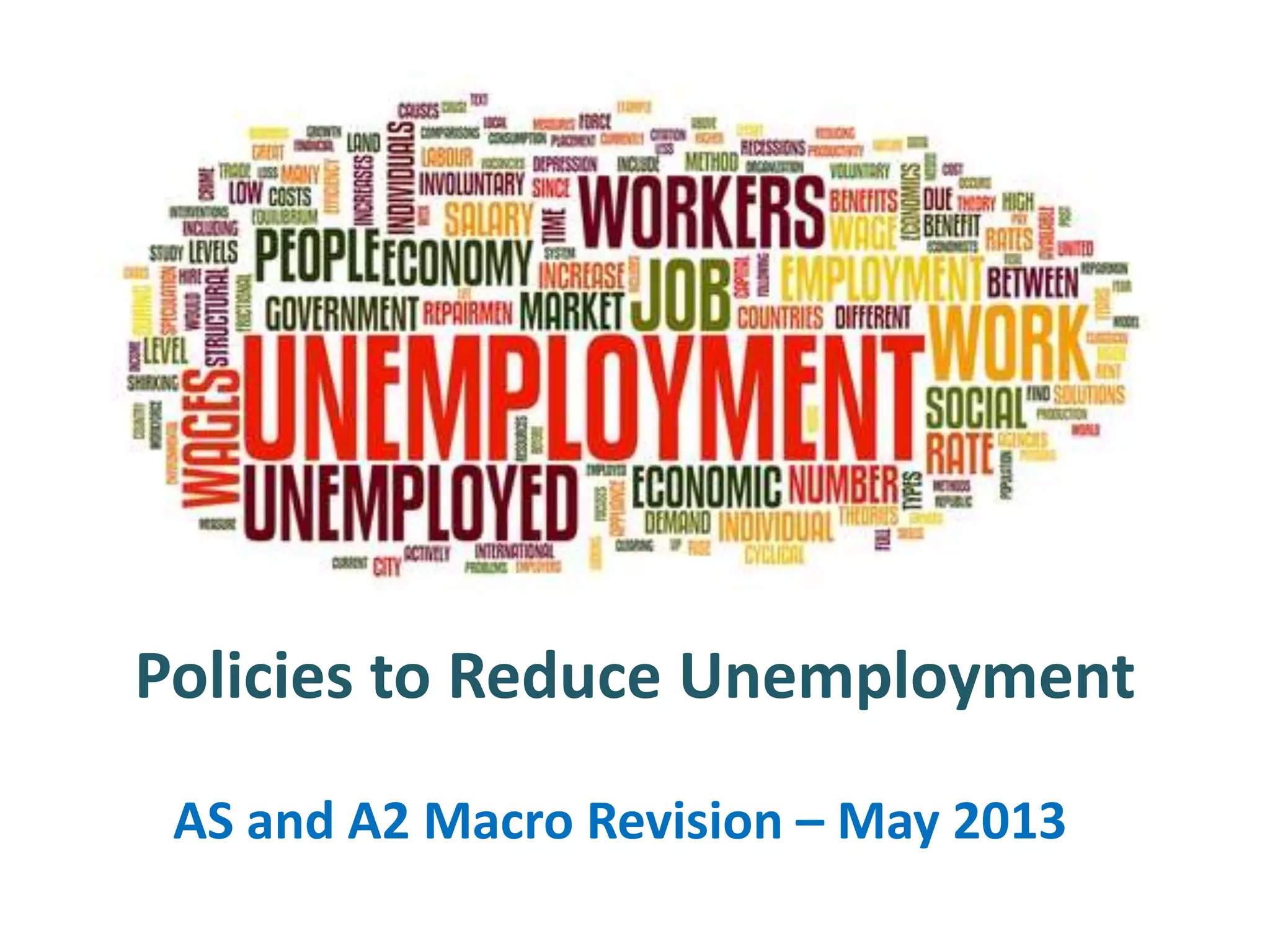 Policies to Reduce Unemployment | PPTX