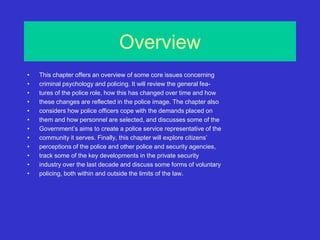 Policing.ppt criminal psychology in introduction | PPT