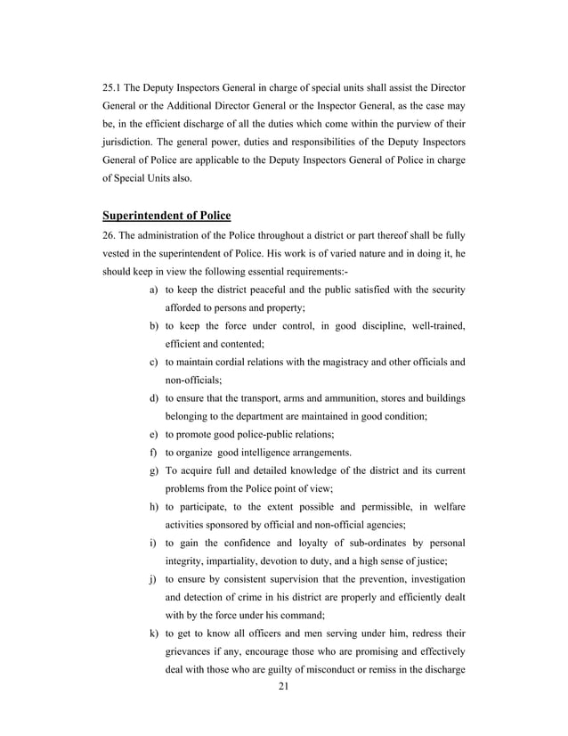 Functions, Roles and Duties of Police in General | PDF