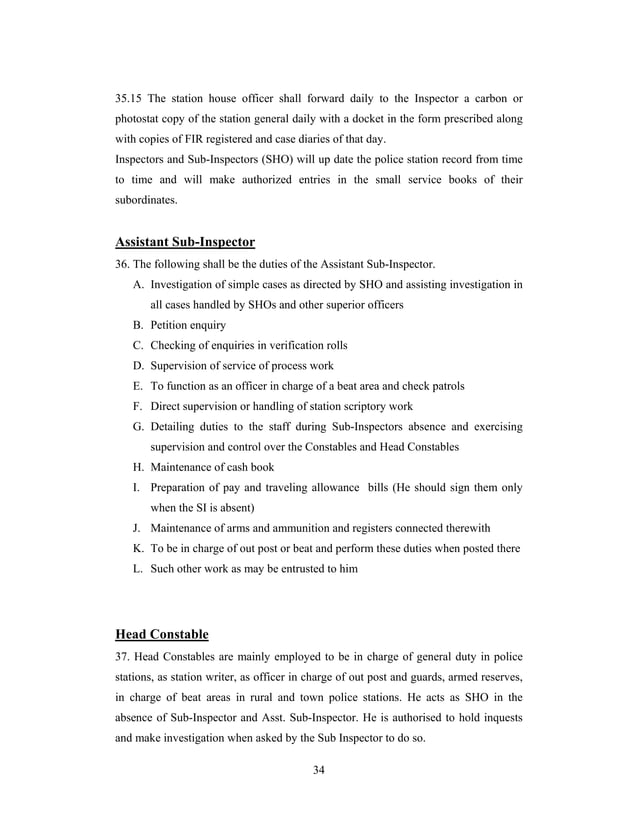 Functions, Roles and Duties of Police in General | PDF