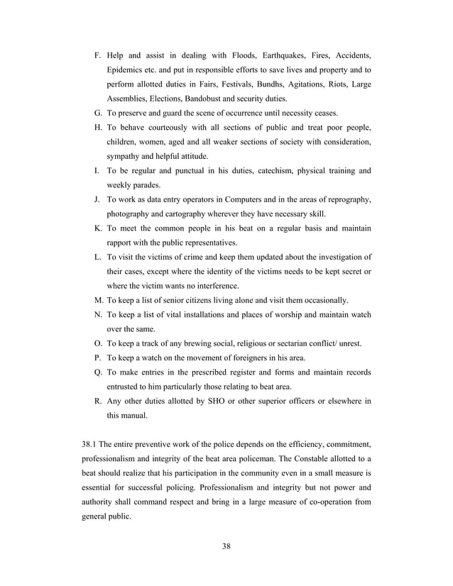 Functions, Roles and Duties of Police in General | PDF