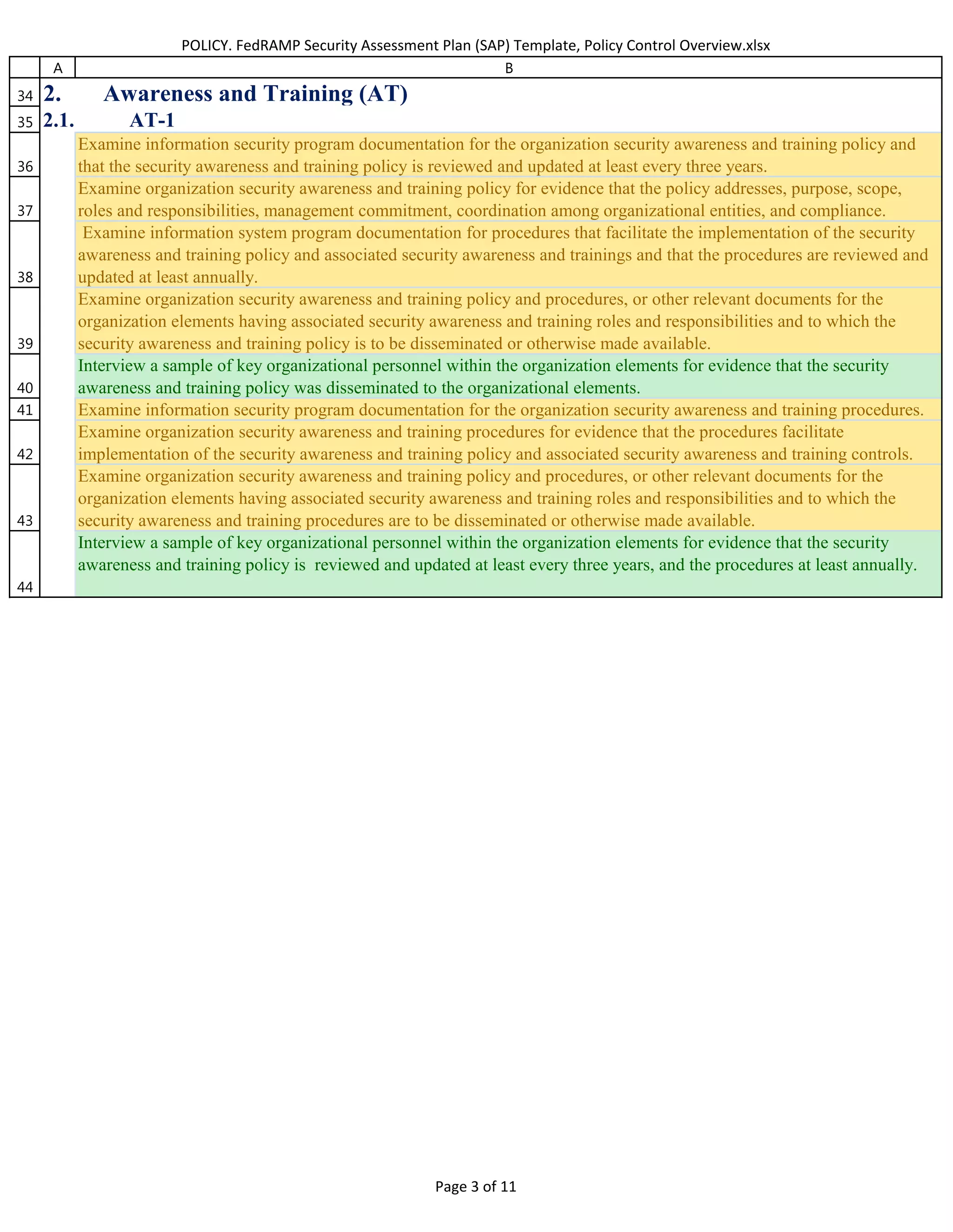 Policy. FedRAMP Security Assessment Plan (SAP) Template, Policy and ...