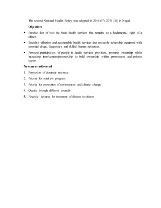 National Health Policy | DOCX