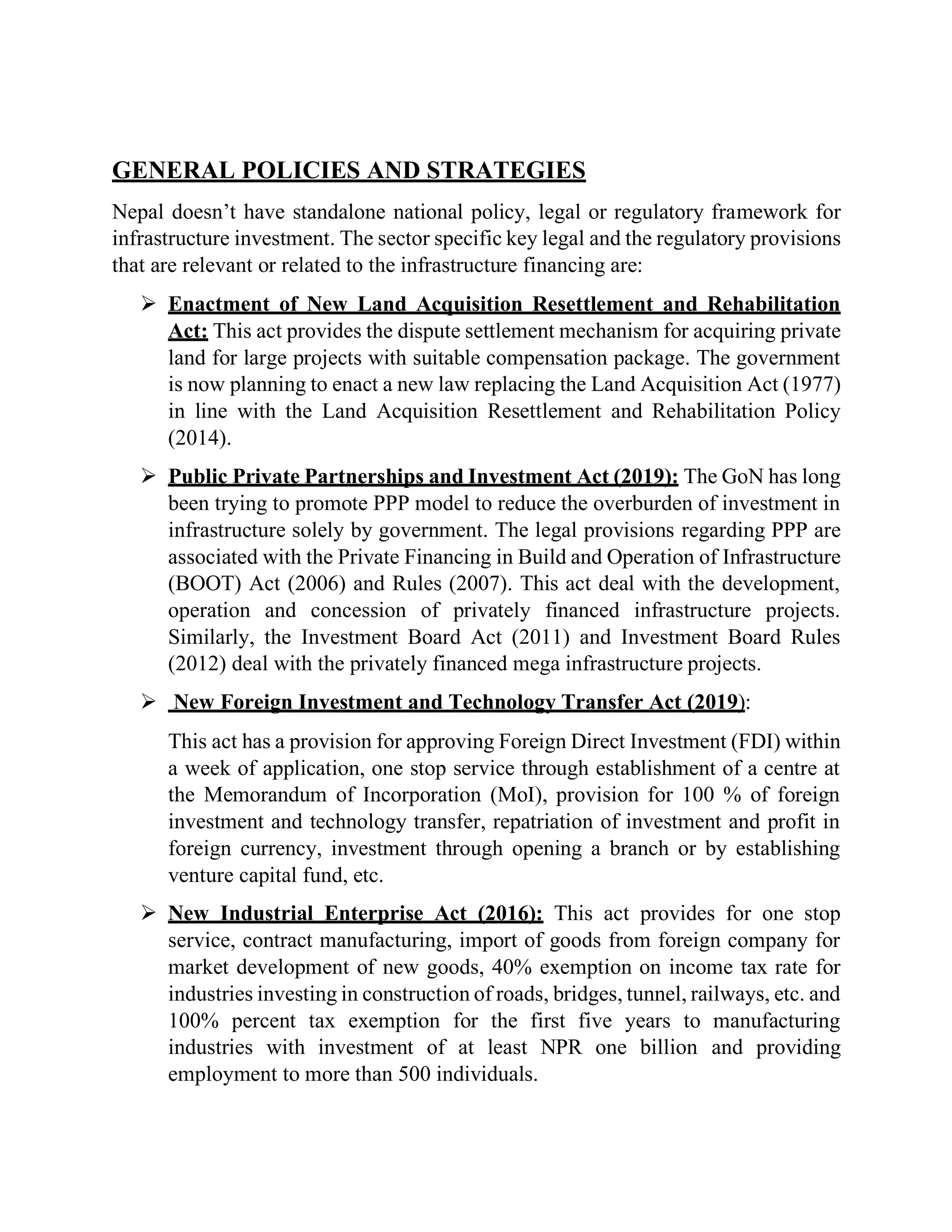 Policy and Infrastructure Development | PDF