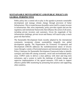 Policy and Infrastructure Development | PDF