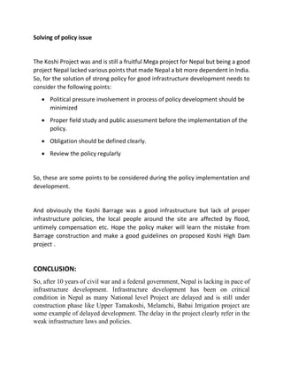 Policy and Infrastructure Development | PDF