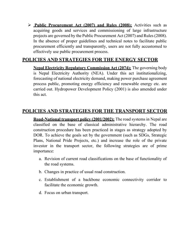 Policy and Infrastructure Development | PDF