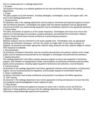 POLICY. in healthcare created for medics | DOCX