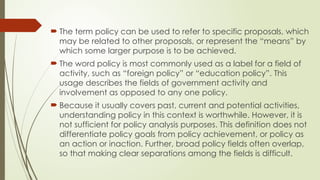 POLICY-ANALYSIS-PPT. for student presentation | PPTX
