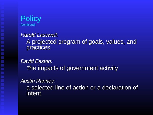 Policy as a Concept, Procedures and Case Study | PPT