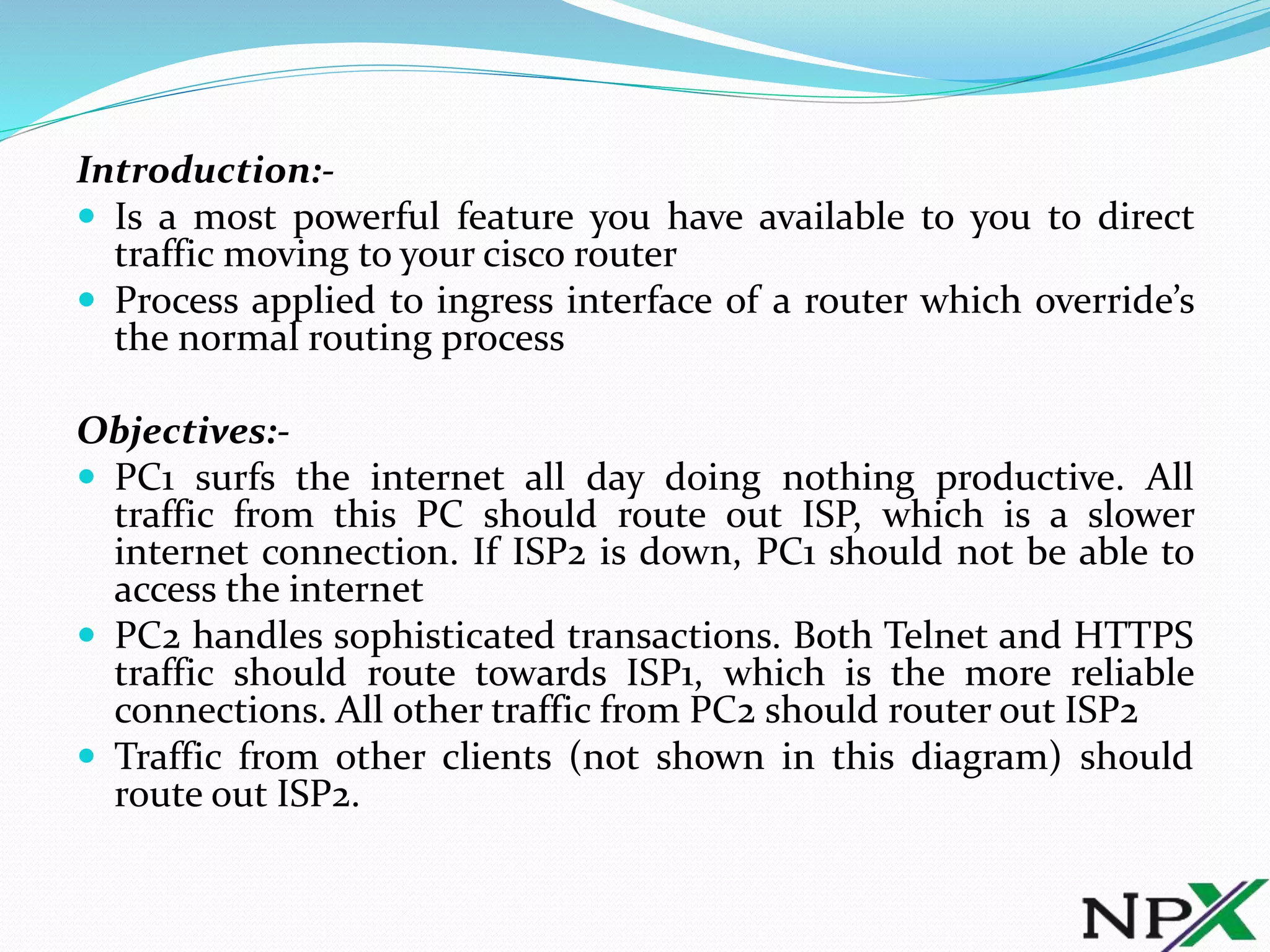 Policy Based Routing Pptx Computer Networking Computing