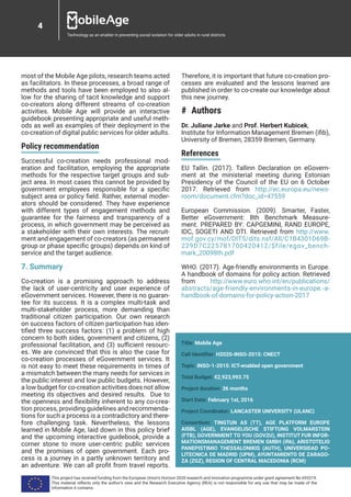 Policy Brief : Co-creation as a way to facilitate user-centricity and ...