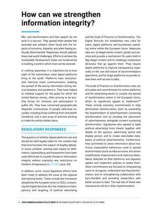 Policy-brief-information-integrity on digital platform. | PDF | Social ...
