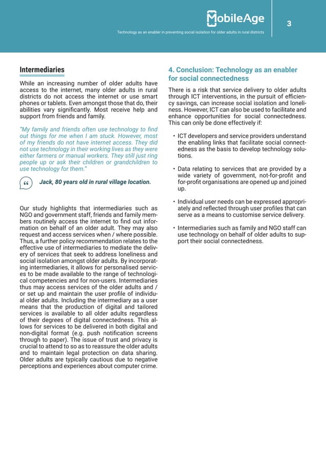 Policy Brief : Digital strategies to address loneliness and social ...