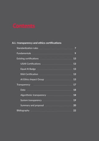 A.I.: transparency and ethics certifications 2023 | PDF | Technology ...