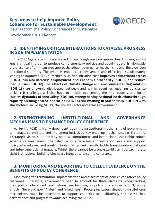 Policy Coherence for Sustainable Development 2019: Empowering People