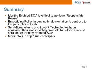Layer 7: Identity Enabled SOA Governance | PPT