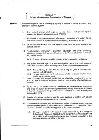 Policy guidelines-for-sped | PDF | Special Needs Kids | Parenting