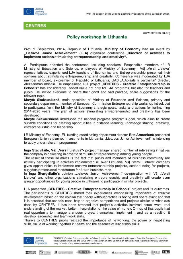 Policy workshop - recommendation