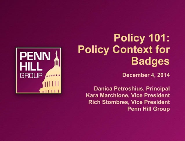 Open Badges Policy 101 | PPT