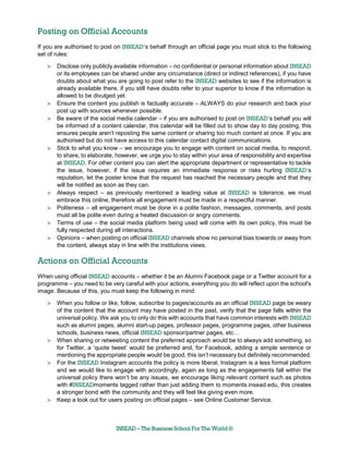 INSEAD - Engagement and Interaction Policy for Social Media | PDF