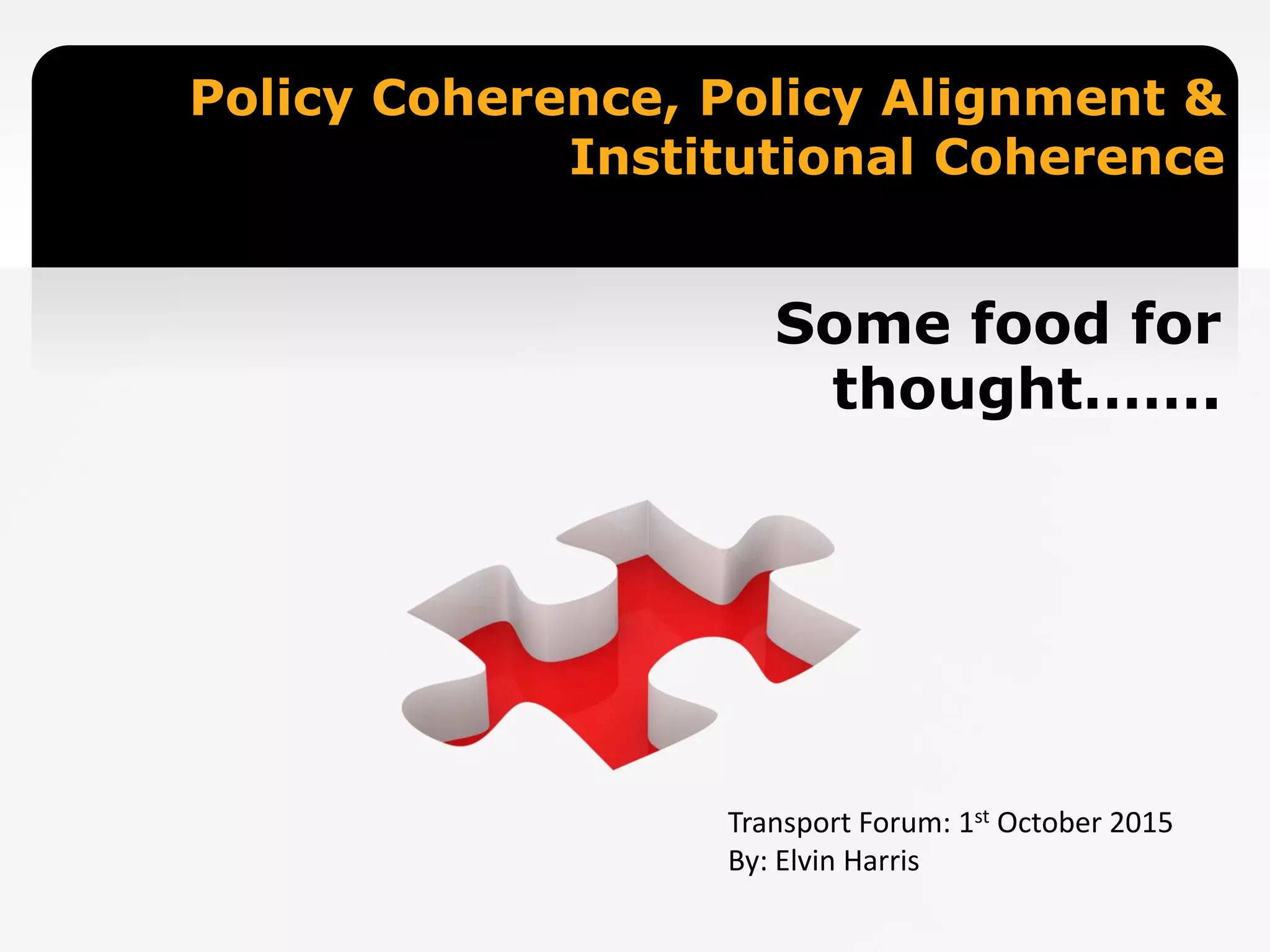 Policy alignment and policy coherence | PDF | Political Issues & policy ...