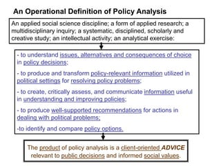 Policy Analysis.Highlights of Units I & II-1 (1).ppt