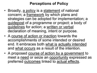 Policy Analysis.Highlights of Units I & II-1 (1).ppt